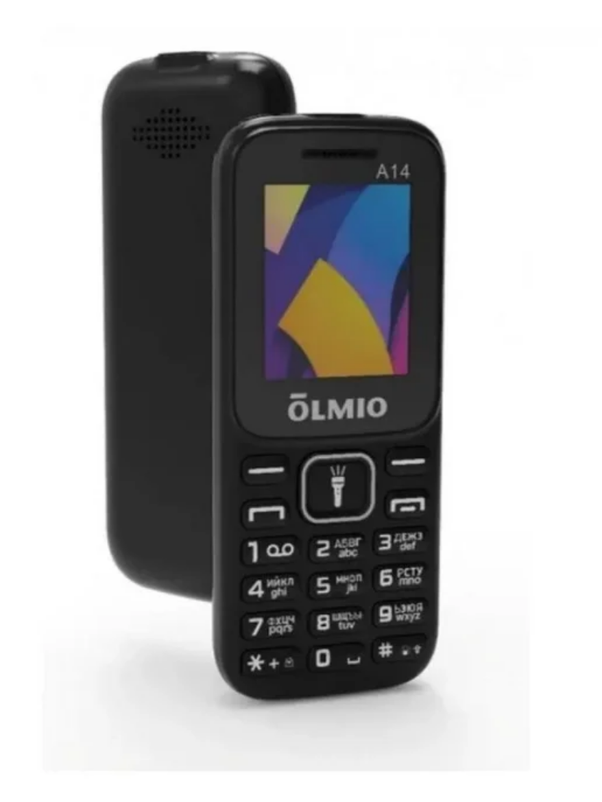 Кнопочный мобильный (сотовый) телефон Olmio A14 Black (черный)