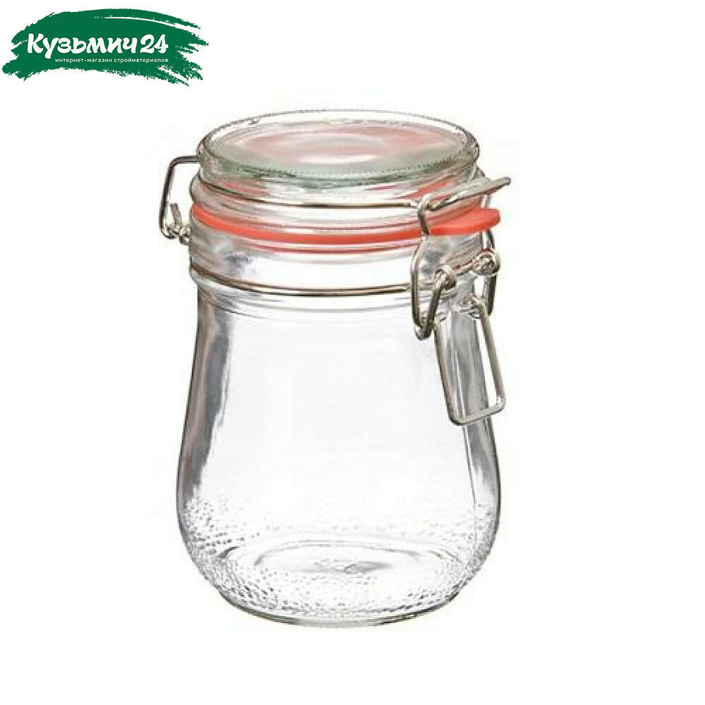 Банка стеклянная бугельный замок 1Б 0.5 л