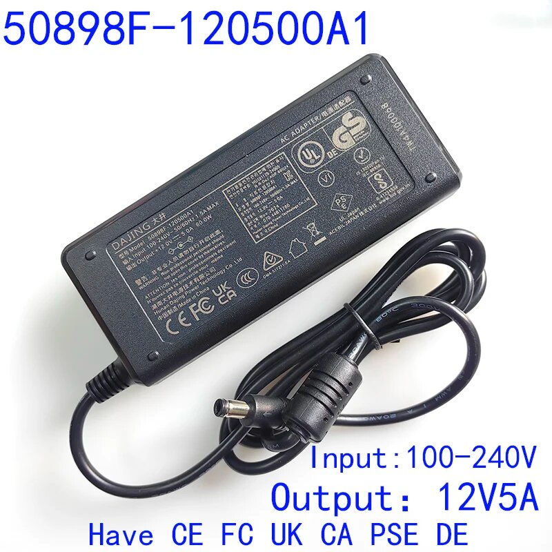 Адаптер питания Dajing 12V 5A, 100-240V, NO UL
