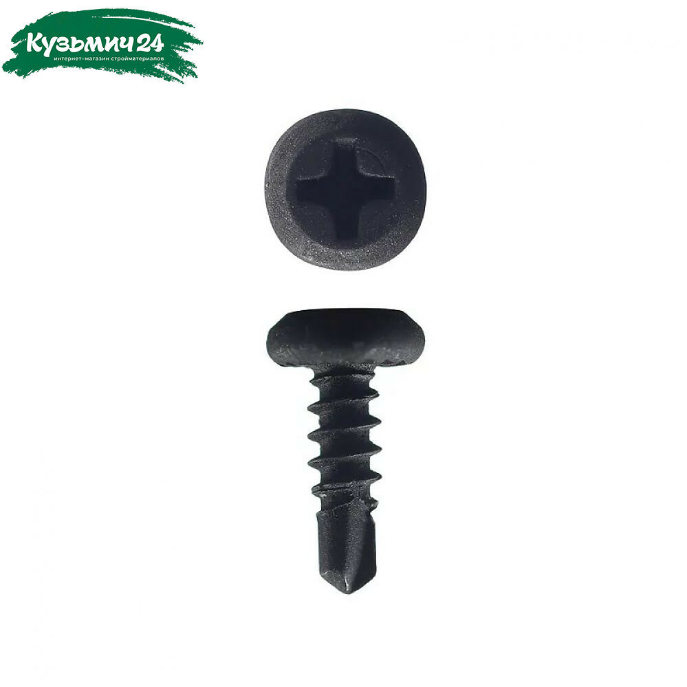 Саморез клоп со сверлом черный 3,5х11 50 шт