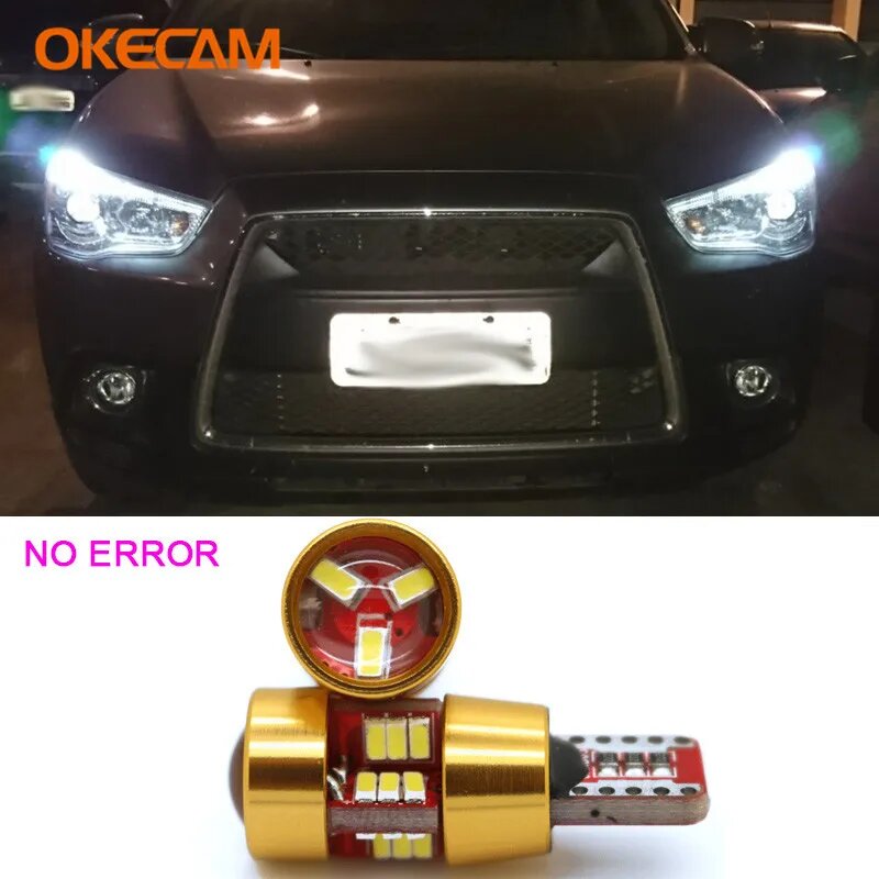 2x T10 W5W Светодиодные Автомобильные габаритные огни для Mitsubishi Outlander 3 Asx Lancer 10 9 L200 Pajero Sport 4 Colt Carisma Grandis белый