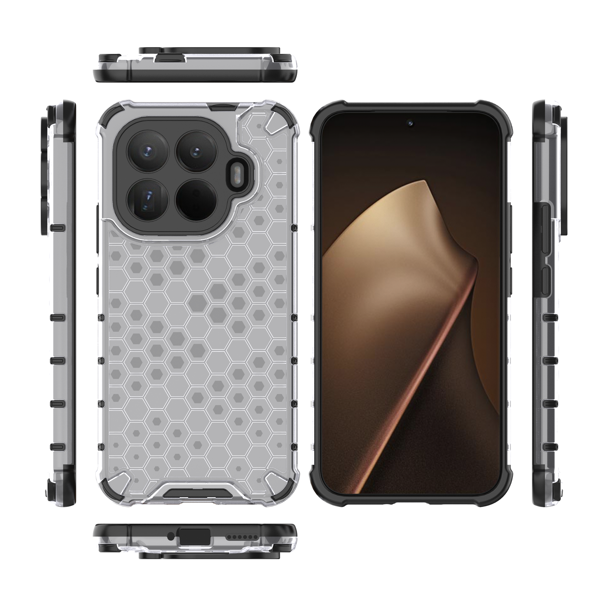 Чехол Для Xiaomi 15T Pro/Сяоми 15T Про, soft touch, чехол-кардиомонитор, поликарбонат (PC), защита камеры, ударопрочный, усиленные углы, Xiaomi, Xiaomi 15T Pro, transparent,