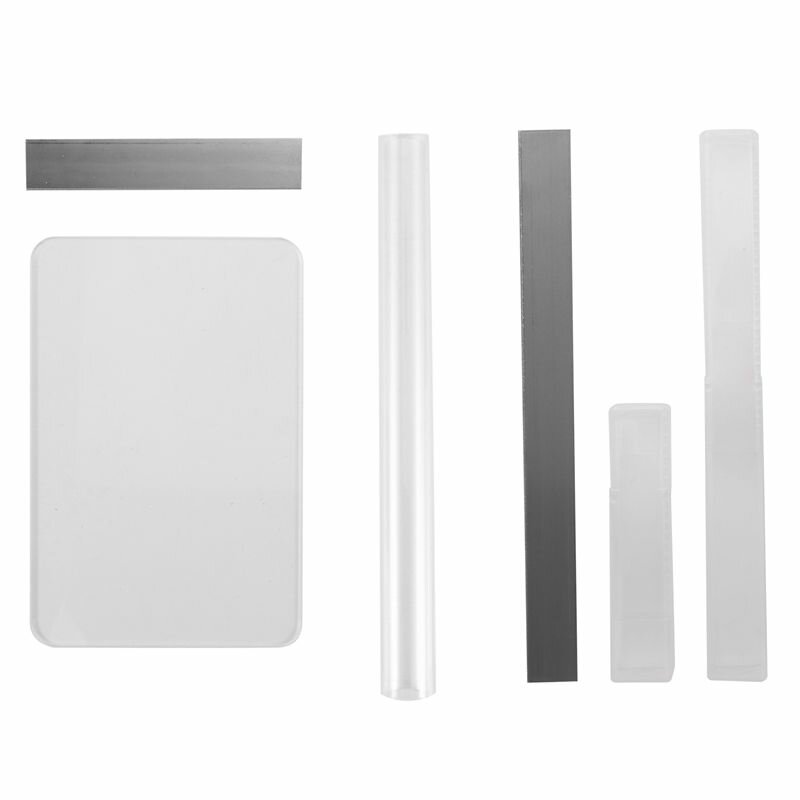 6 шт твердый глиняный валик прозрачный акриловый лист прямоугольная форма подложка гибкая полимерная глина резаки углерод