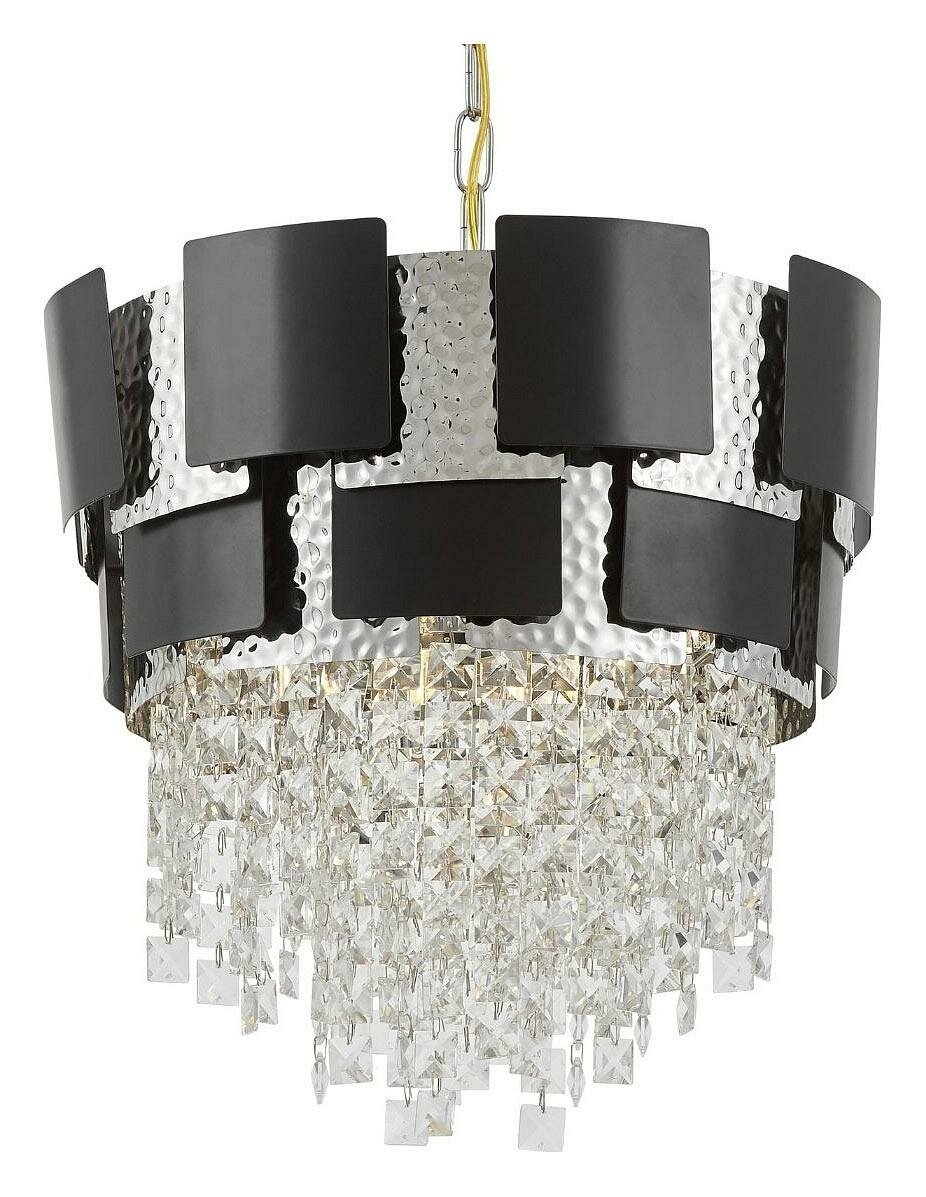 Люстра LUMINA DECO Kruvia LDP 7045-400 BK+CHR Накаливания, Светодиодные Модерн