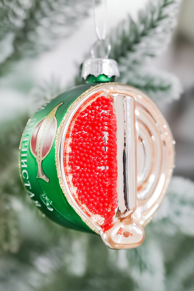 Ёлочная игрушка любимая зернистая, стекло, 11 см, Винтер Деко (Winter Deco) 1001345