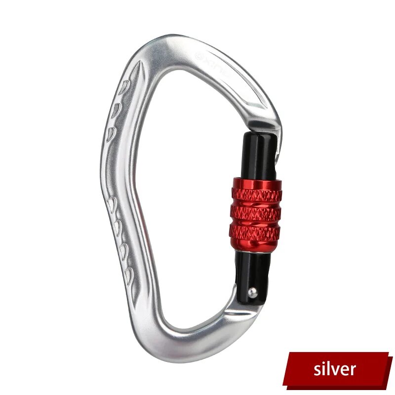 Карабин XINDA Screwgate 22KN черный/синий/оранжевый/красный/серебристый из Серебряный, Silver