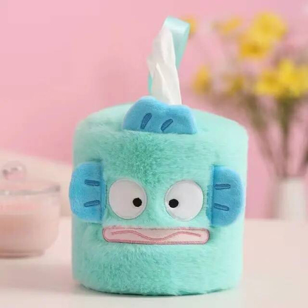 My Melody Hangyodon My Sweet Piano Kawaii Plush Tissue Drawer Car Mounted Household Simple Desktop Drawer Box Birthday Present