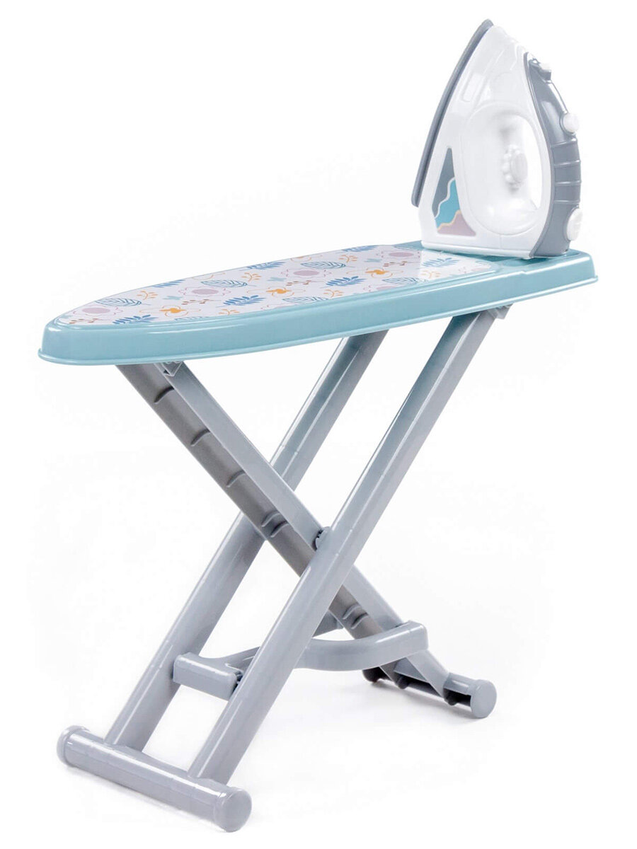 Полесье Набор игровой Утюжок №3 с гладильной доской серо-голубой 67477 с 3 лет
