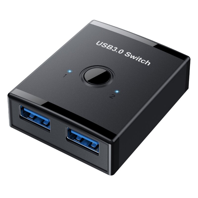 Переключатель USB 3.0 Переключатель USB 1 в 2 Выхода Двунаправленный переключатель 2 в 1 выхода 2 Компьютера Совместно используют 1 устройство для принтера