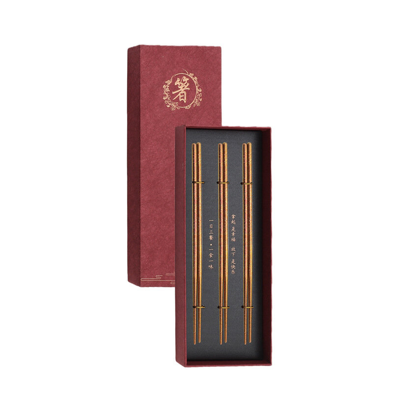 Чистые титановые палочки для еды, цветные палочки с ледяным цветком, домашние нескользящие палочки, посуда для кемпинга на открытом воздухе, палочки для горячего горшка, набор подарочных коробок из титана