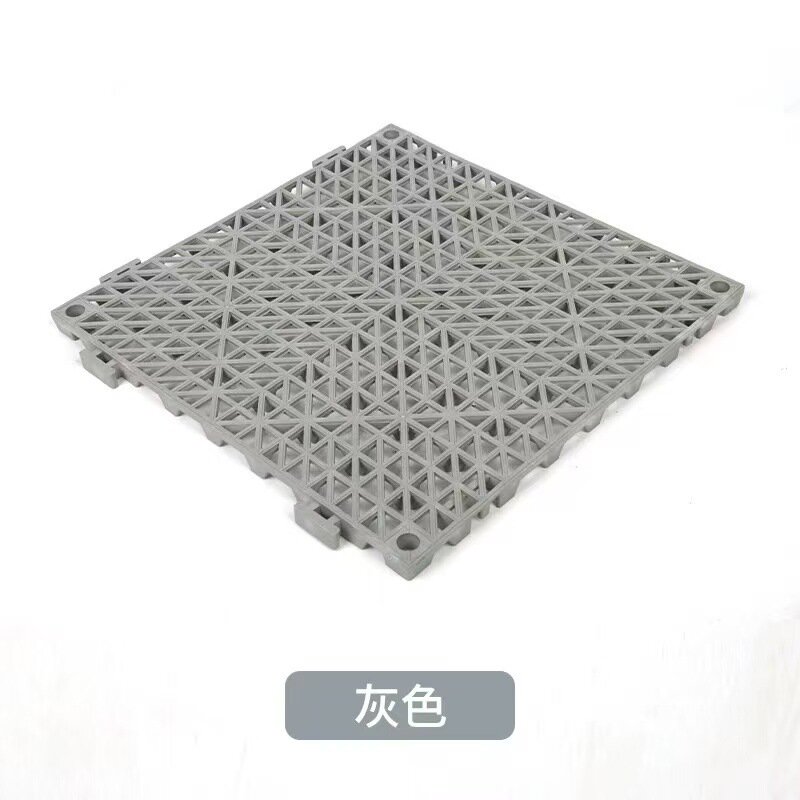 Серый прочный противоскользящий коврик для ванной, кухни, туалета - 30x30 см, толщина 15 мм, водонепроницаемый сетчатый