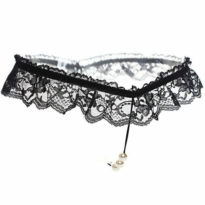Женские сексуальные трусики с массажем жемчугом, кружевные, без промежности, легко надевать, экстремальное соблазнение