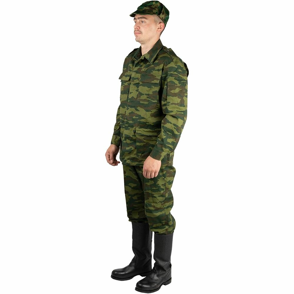 Костюм (форма одежды) военный ВС РФ старого образца (новодел). Камуфляж зеленая флора (ВСР-98). Ткань хлопок (хб)
