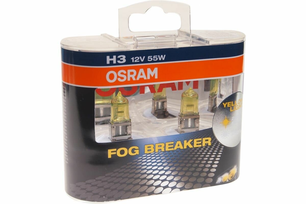 Лампа OSRAM FOG BREAKER 62151FBRHCB H3 PK22s 12 В 55Вт 2600K