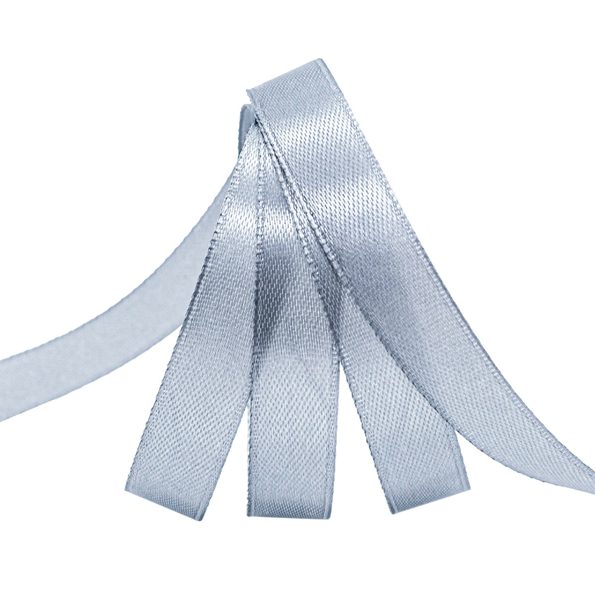 Лента атласная декоративная Айрис, 1,2см*22,86м, полиэстер (151 серо-голубой)