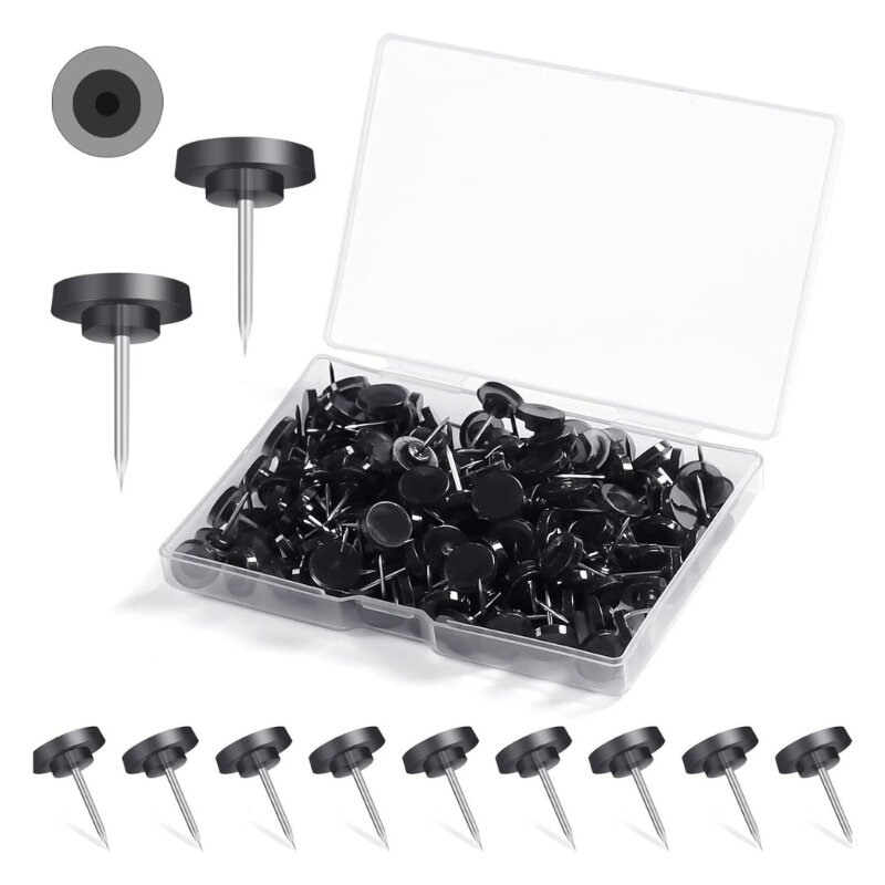 150шт Круглая Плоская Головка Нажимной Штифт для Офисной Школьной Доски Объявлений Декоративные Кнопки для Большого Пальца Пробковая Доска Штифт для Дисплея