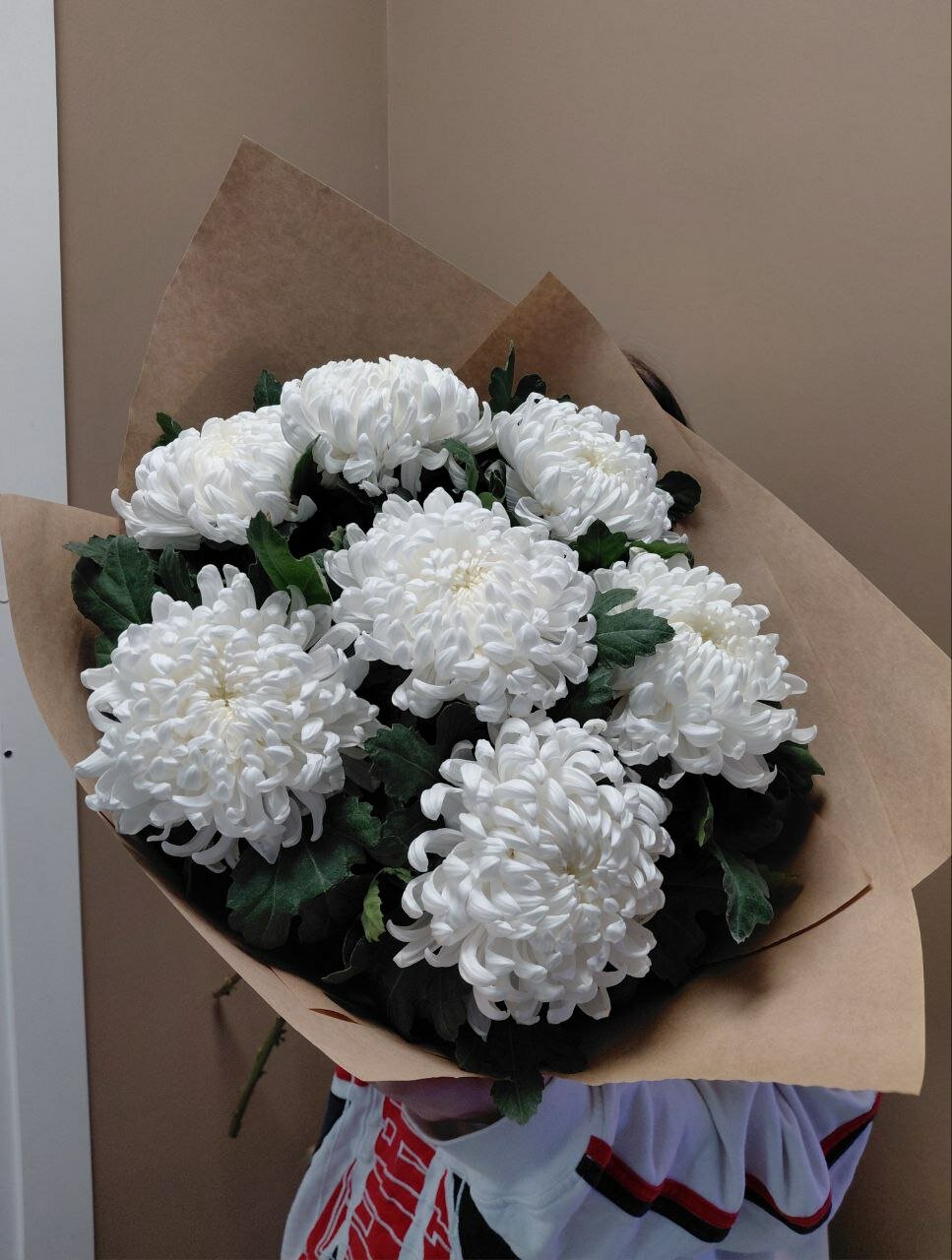 Невероятные, белоснежные фермерские , премиум качество хризантемы в эко упаковке
