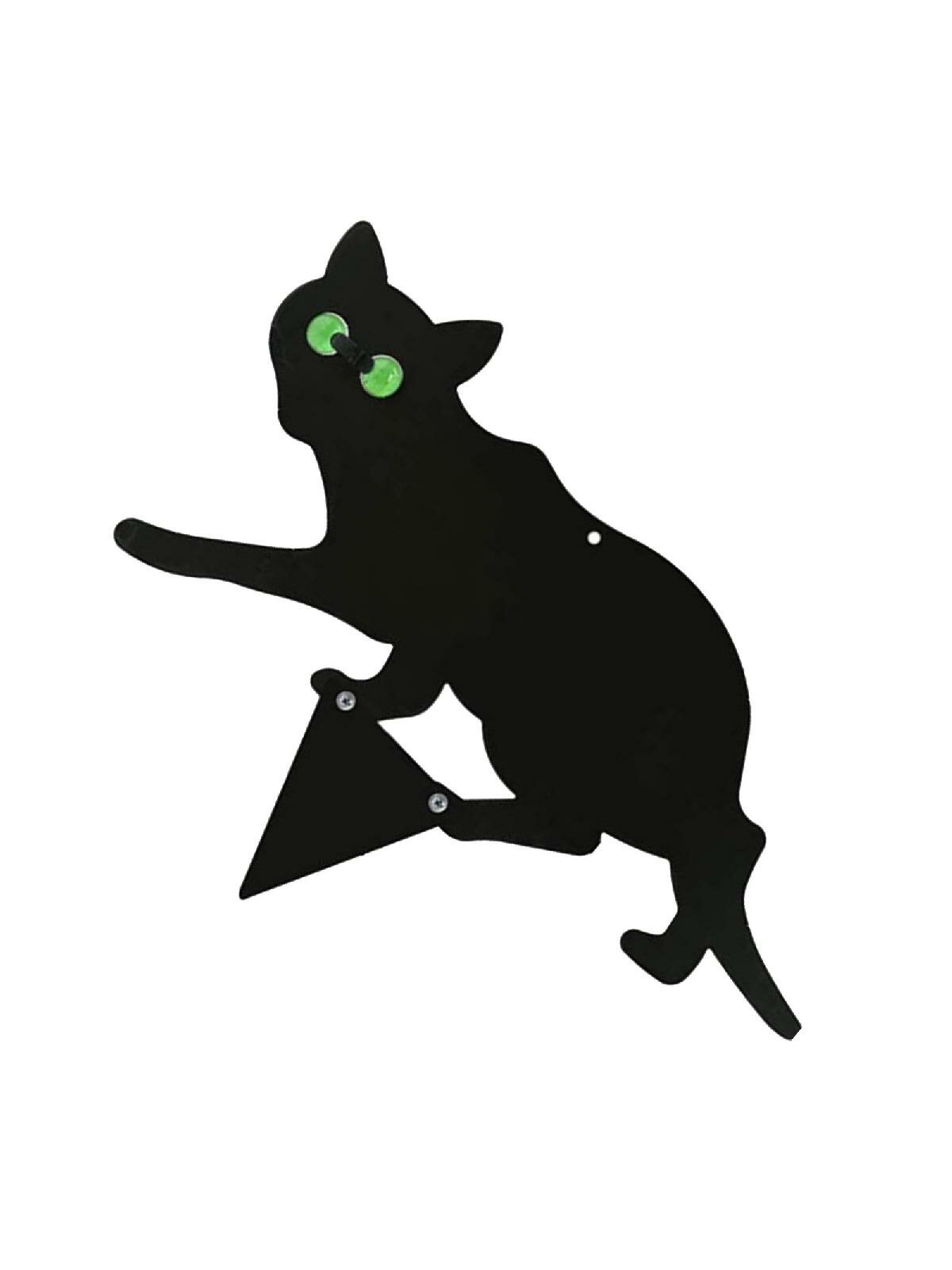 Кошка Статуя Искусства Двор Сад Декоративный Кола Полые Животные Кошки Статуя Декор Черный