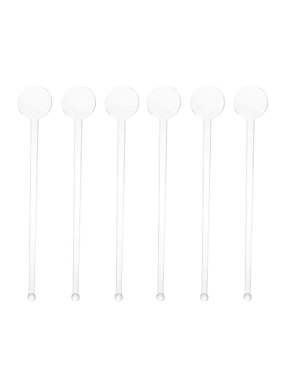 Пластиковая мешалка для коктейлей с круглым наконечником, 100 шт.