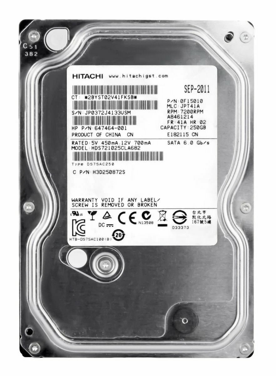 Жесткий диск HP 250Gb 7200 SATAIII 3.5" HDD 647464-001