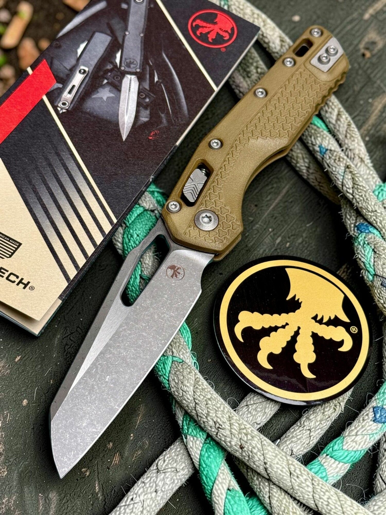 Нож складной MicroTech MCT210T10APPMDE MSI Ram-Lok, Apocalyptic Blade, Dark Earth Handle