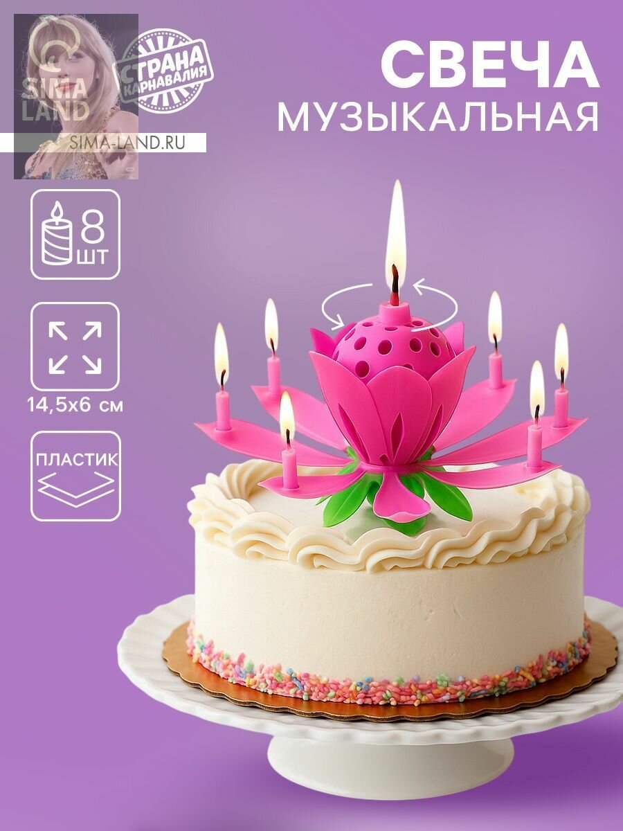 Свечи для торта цифра 0 "Без отдушки", 12 см, 1 шт свечи для торта цифра тортовые свечи