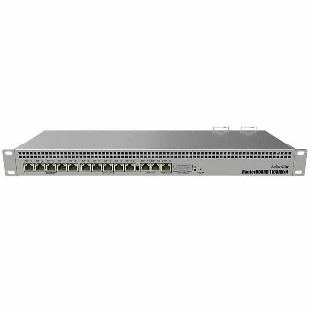 MikroTik RB1100x4-RB1100AHx4 Маршрутизатор 13x 1G Ethernet, 1х microSD, 802.3at