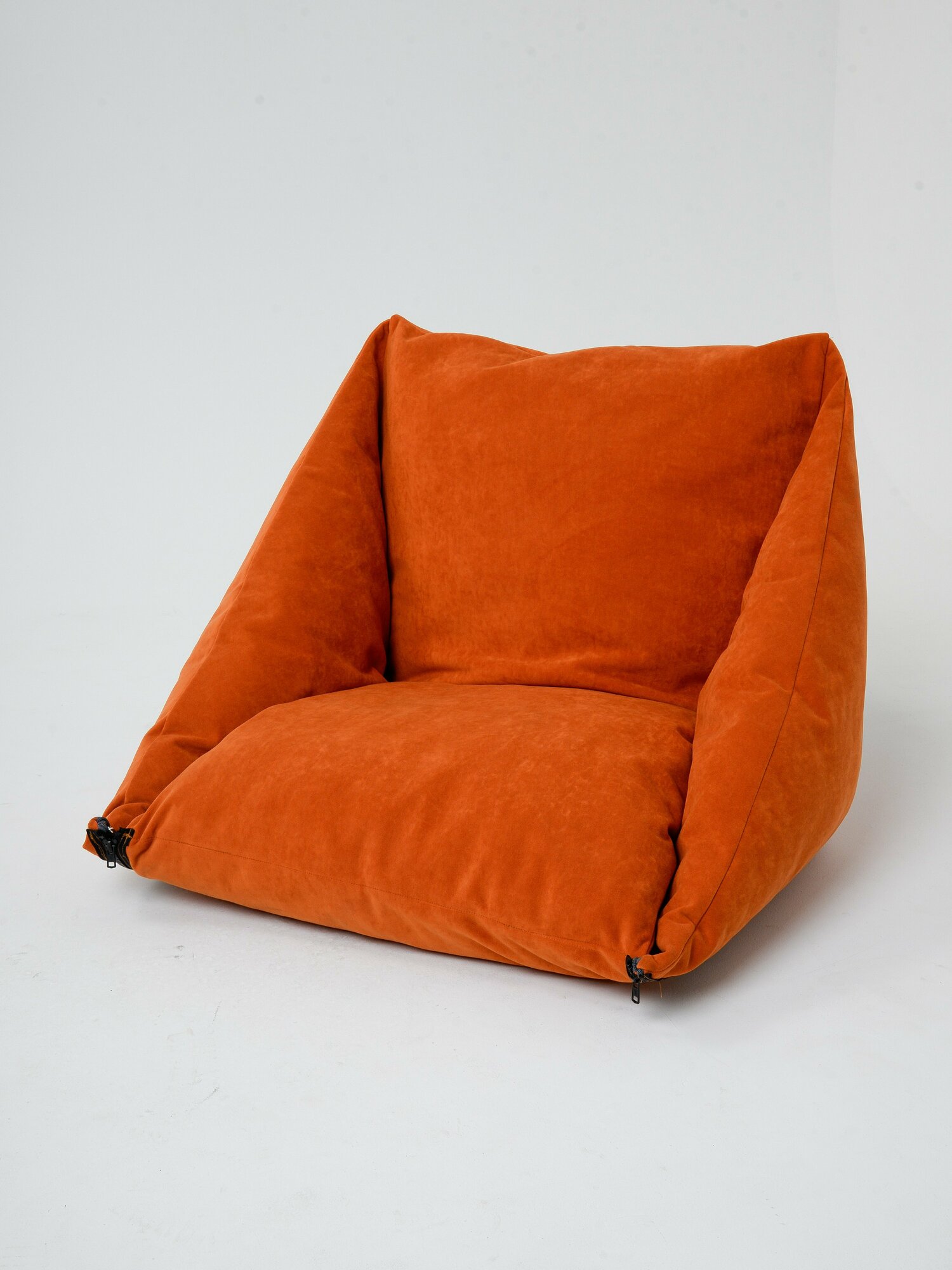 Кресло-кровать, бескаркасное, трансформер, оранжевое