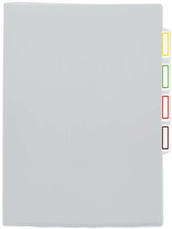 Папка-уголок Бюрократ -E356CLEAR 3 уровн. A4 пластик 0.15мм прозрачный