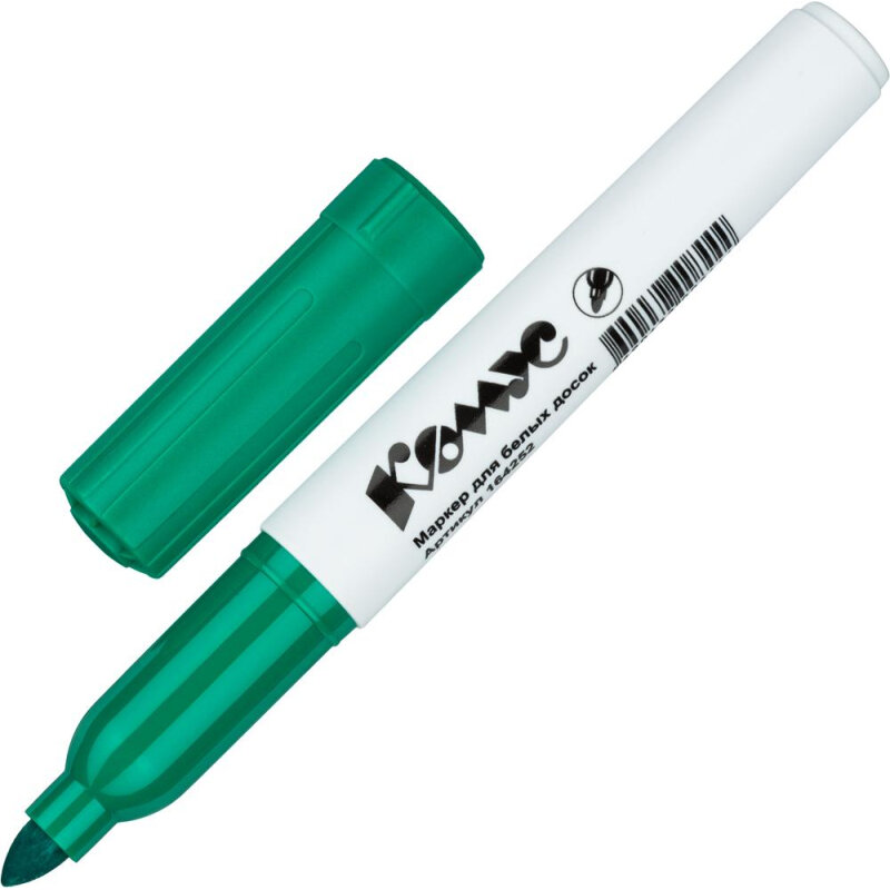 Маркер для белых досок Комус BY2304 зеленый 2-5мм 164252