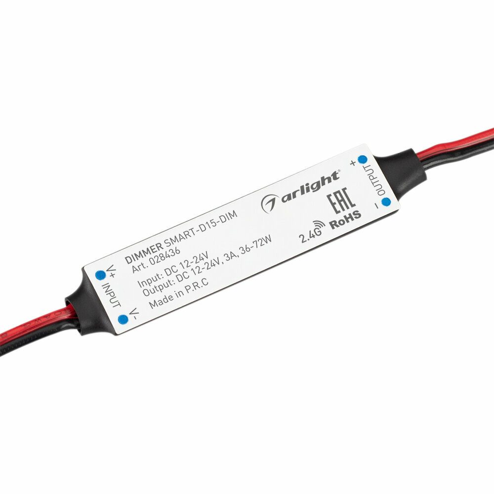 028436 Диммер SMART-D15-DIM (12-24V, 1x3A, 2.4G) (ARL, IP20 Пластик)