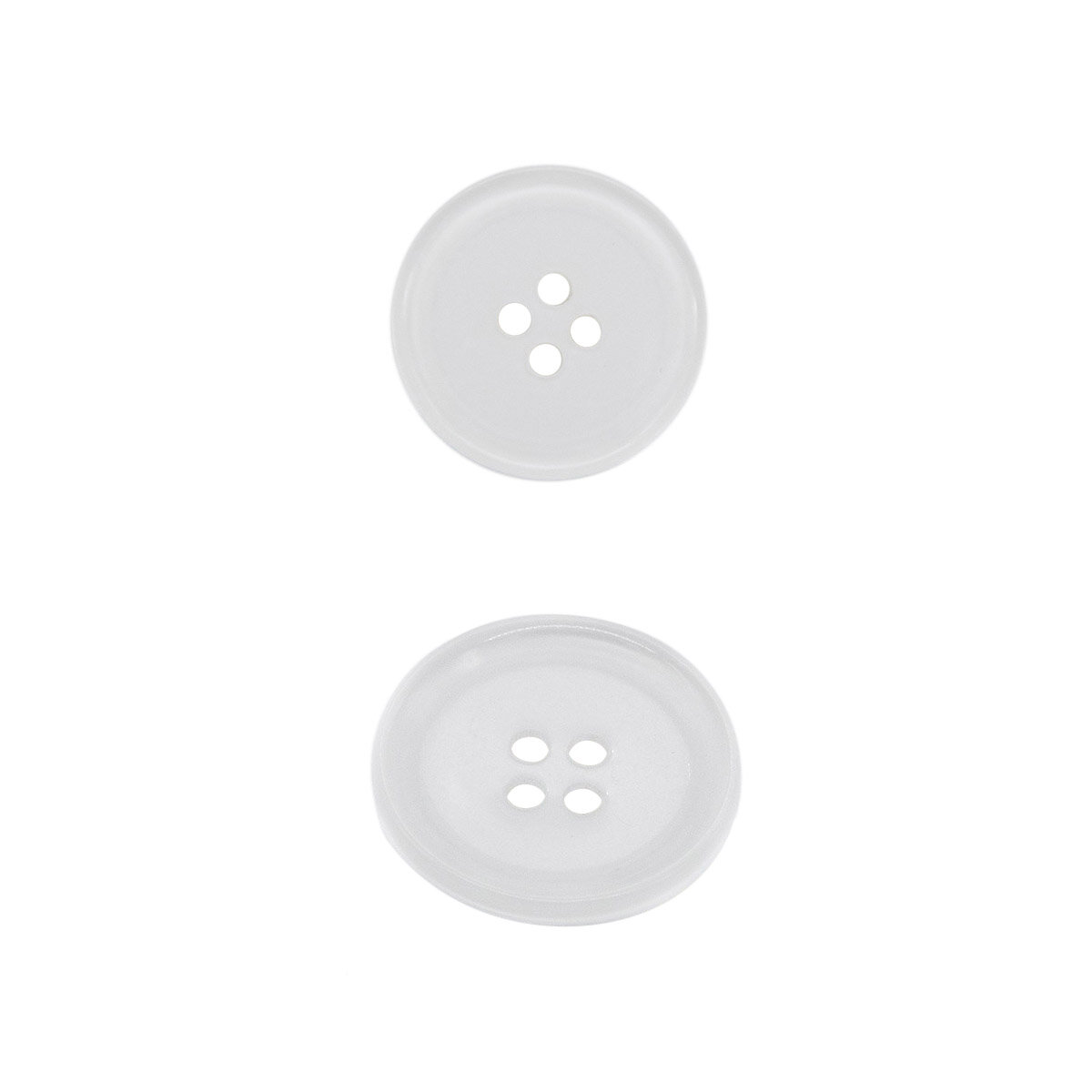 CB 3652 Пуговица 24L (15мм) 4 прокола, пластик (col.A (белый)), 72 шт
