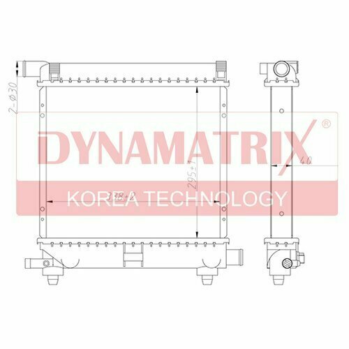 Основной радиатор (двигателя) Dynamatrix-Korea DR62551 для Mercedes 190 (W201) W201, COUPE C124 C124, KOMBI TMODEL S124 S124,