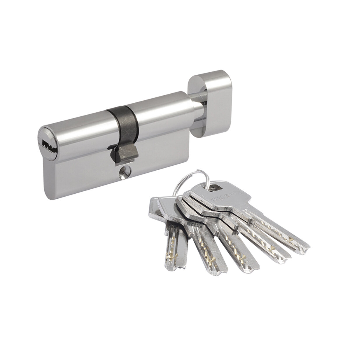 Цилиндровый механизм Нора-М STD AL ЛПВ-70 (35-35), ключ/вертушка, хром