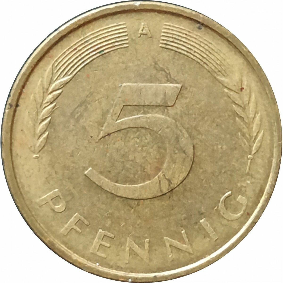 5 пфеннигов 1991 Германия A из оборота