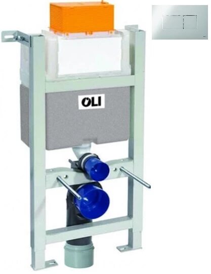 Инсталляция для унитаза OLI Expert Evo/Speed Karisma 004599 с кнопкой смыва, хром