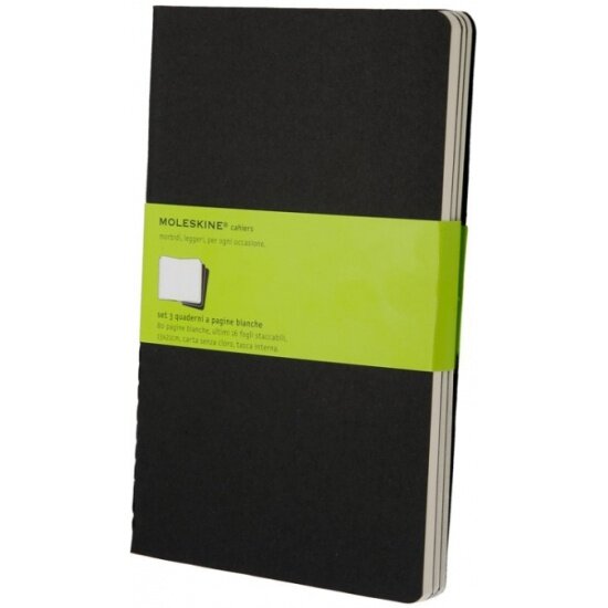Блокнот Moleskine CAHIER JOURNAL QP323 XLarge 190х250мм обложка картон 120стр. нелинованный черный