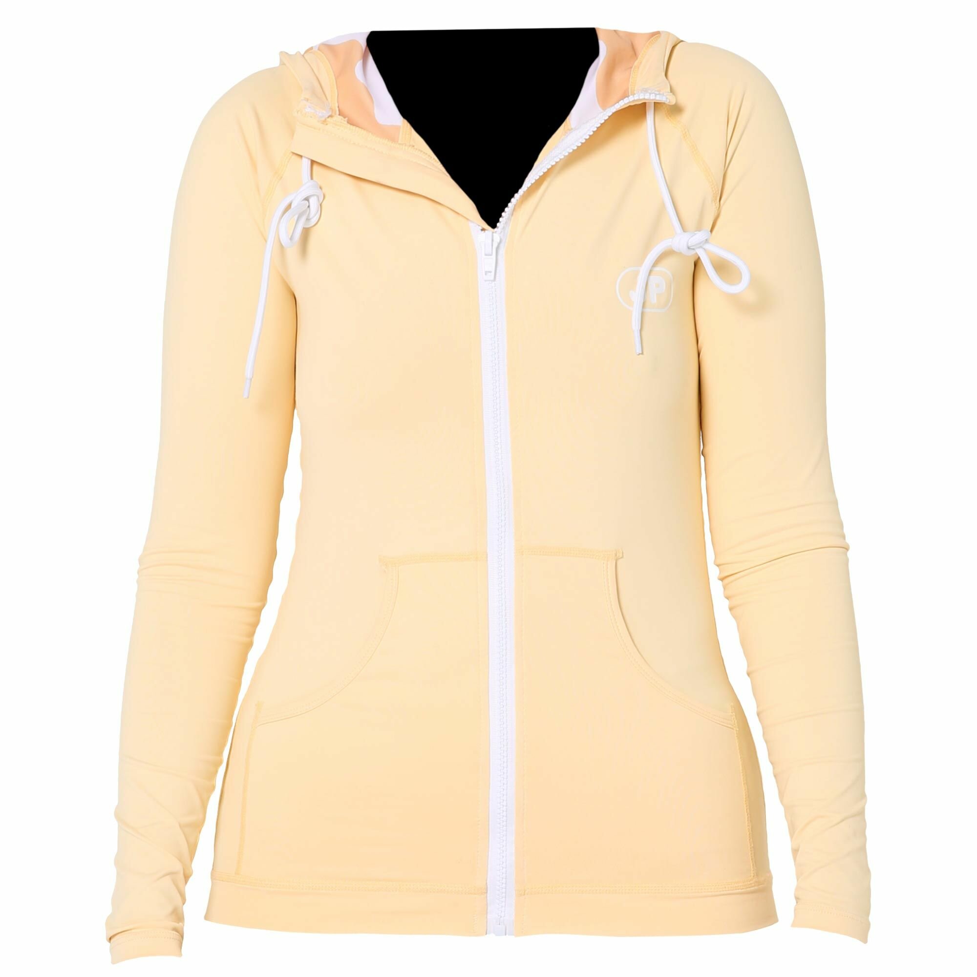 Гидромайка женская длинный рукав на молнии с капюшоном Jetpilot Zahra L/S Ladies Hooded Rashie yellow размер XL (240070)
