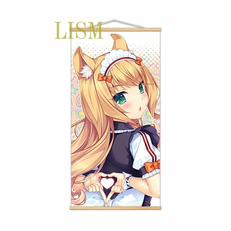 Постер LISM Anime Nekopara Chocolat, 30x60 см, белый