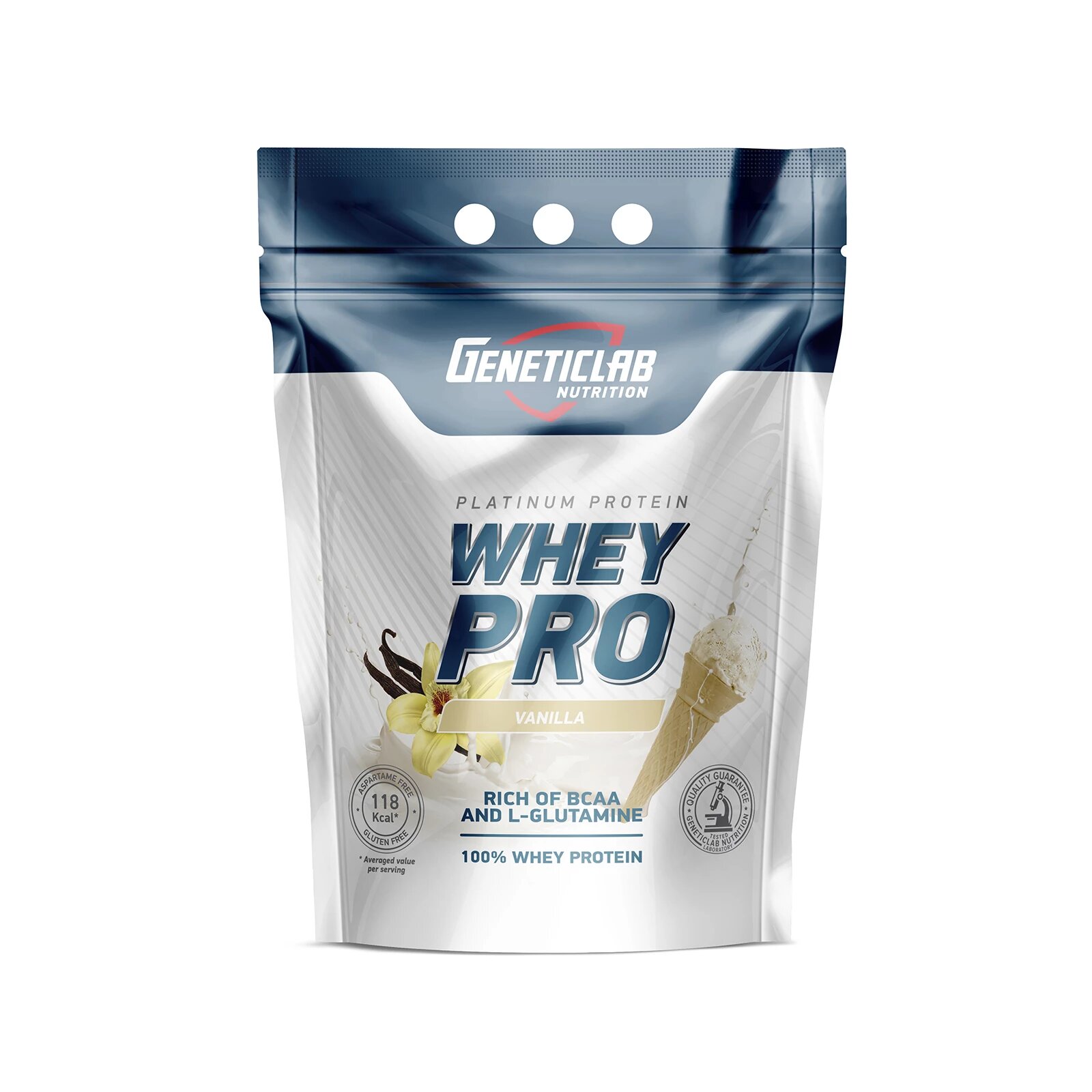 Протеин GeneticLab Nutrition Whey PRO, 2100гр, ваниль