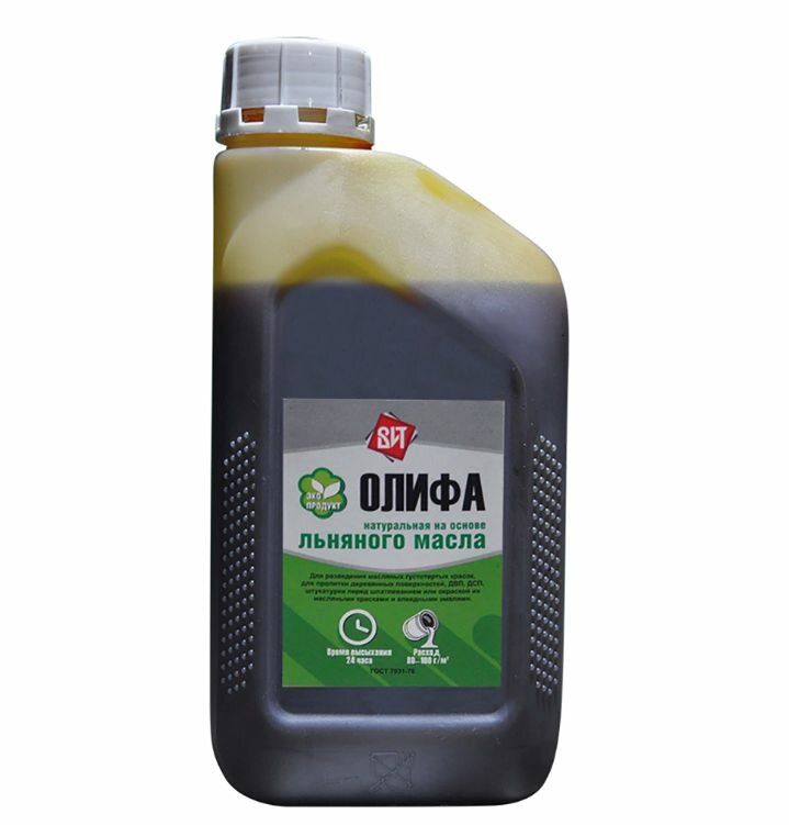 Олифа натуральная льняная ВИТ 1 л