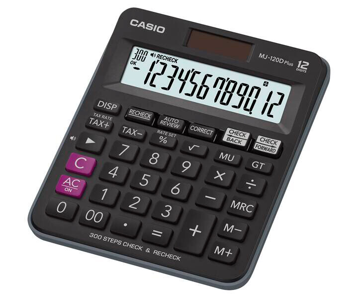 Японский калькулятор Casio 12 разрядный MJ-120DPLUS-W-EP