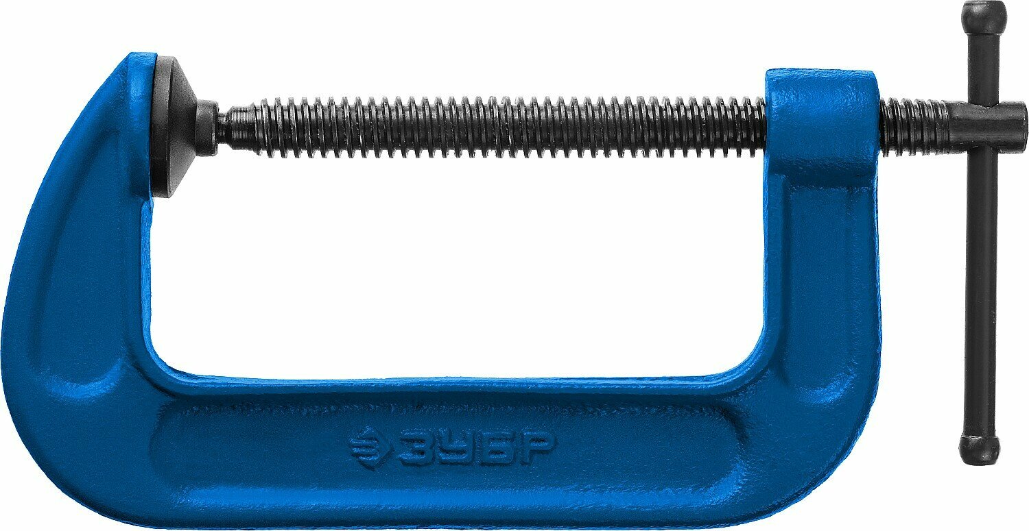 ЗУБР ПСС-130, 125 мм, чугунная струбцина тип С (G-образная), Профессионал (32245-125)