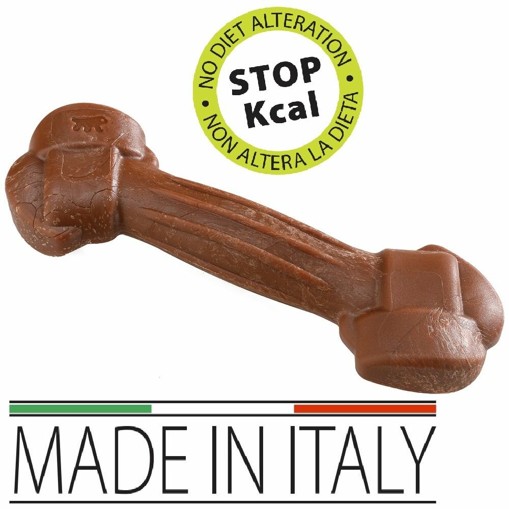 Игрушка-кость для собак GoodBite M, съедобная, вкус говядины, 13 см - 70g x2 (Италия)