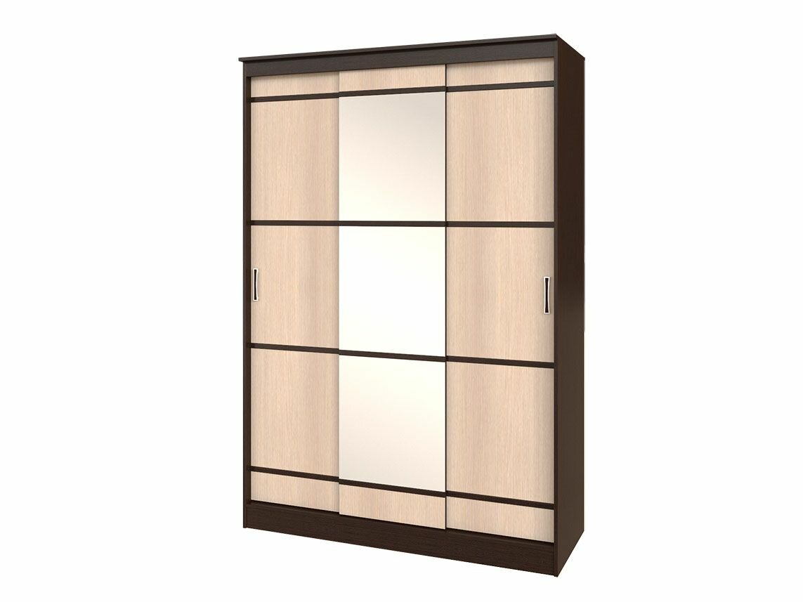 Спальня "Джулия" Шкаф-купе 1,5 (1500х2216х610) Венге/Дуб Атланта (Rikko)
