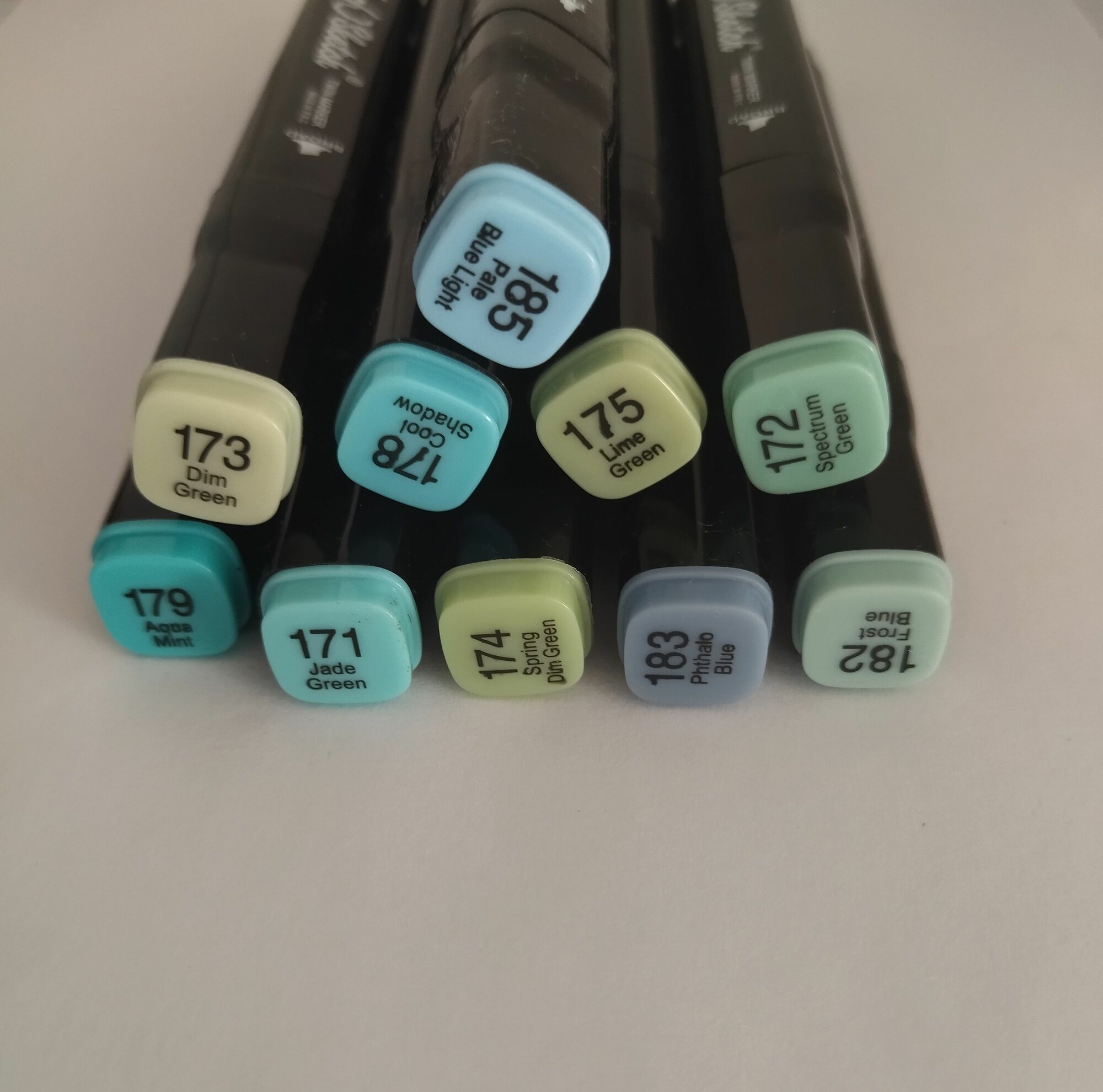 Набор - 10 шт. маркеров Touch Sketch, спиртовые, кисть/скошенное перо, диаметр 2-7мм