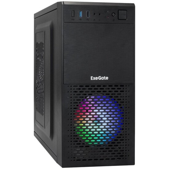 Корпус с блоком питания Exegate mEVO-7807-XP450, черный (EX296389RUS)