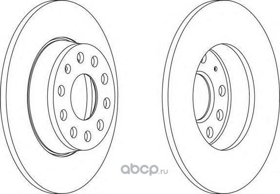 Диск тормозной задний vag a3/octavia ii/vw golf vii/jetta iv/touran ii ferodo ddf1895