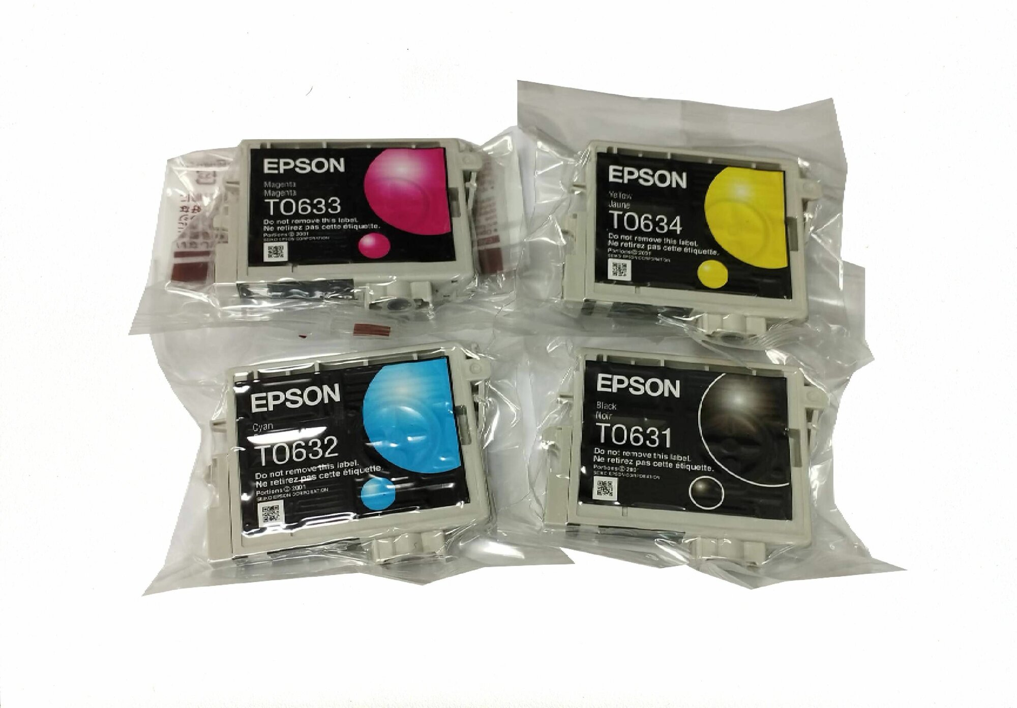 Комплект оригинальных картриджей Epson T0635 C13T06354A10 CMYK для St С67 (4шт) - без коробок в вакуумной упаковке