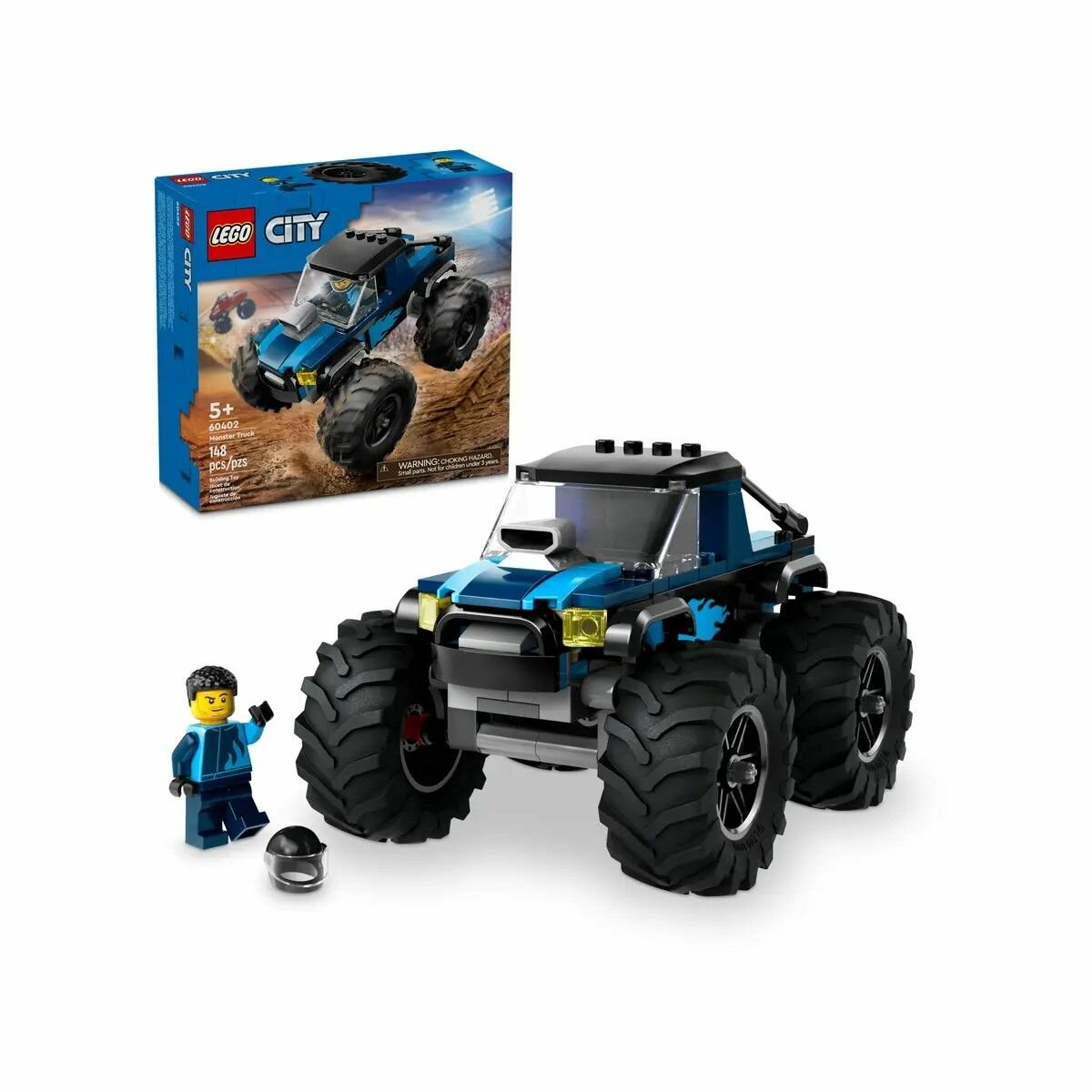 60402 Пластиковый Конструктор LEGO City 60402 Blue Monster Truck Синий монстр-трак